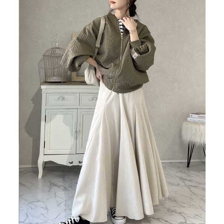 《JaVaジャバ コラボ》大人の上品。エンボス加工ジップブルゾン[品番：WZ000004483]｜Classical Elf （クラシカルエルフ）のレディースファッション通販｜SHOPLIST ...