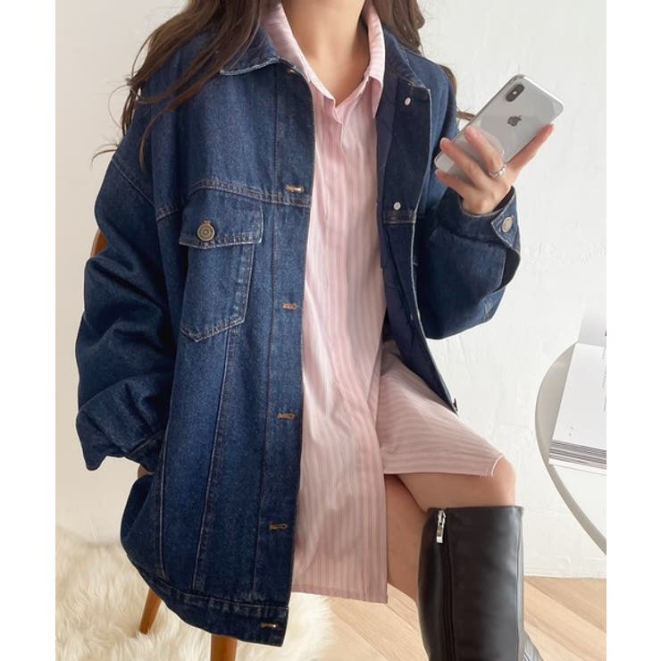 《Javaジャバコラボ》ゆるっとラフシルエット 裏キルティングBigデニムJK[品番：WZ000004808]｜Classical Elf （クラシカルエルフ）のレディースファッション通販 ...