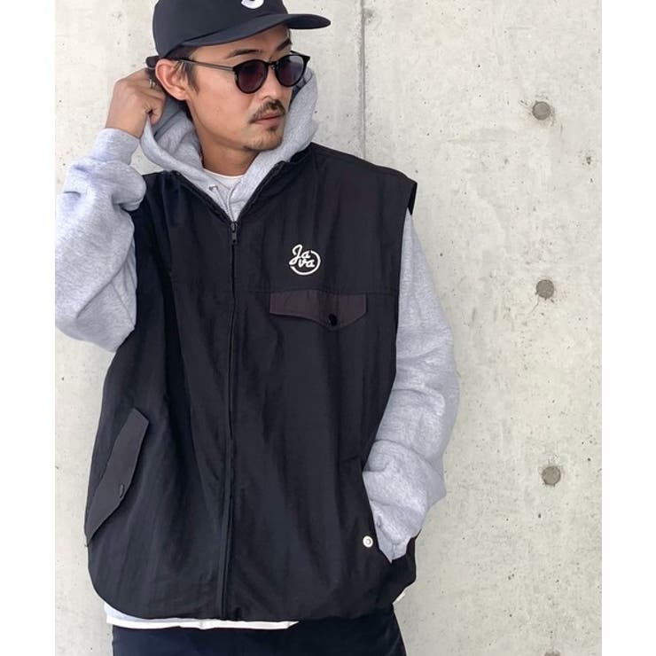 《JaVa ジャバコラボ》大人カジュアル フラップポケットナイロンジップベスト[品番：WZ000004983]｜Classical Elf Men（クラシカルエルフ メン）のメンズファッション ...