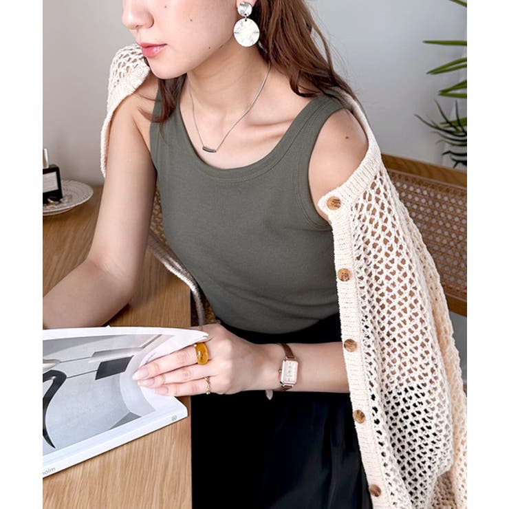 《JaVa ジャバコラボ》大人のトレンドインナー。アメスリカップ付タンクトップ[品番：WZ000004572]｜Classical Elf （クラシカルエルフ）のレディースファッション通販 ...