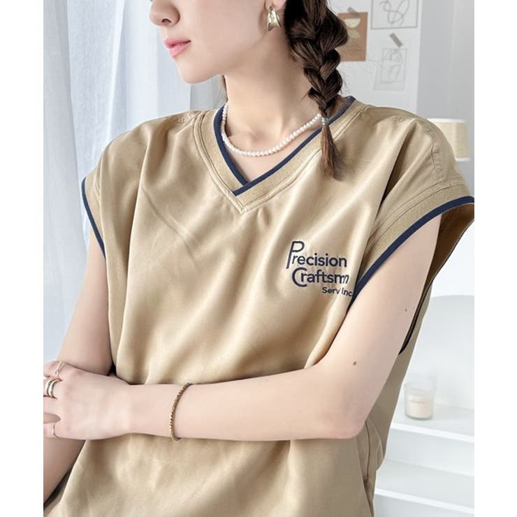 《JAVAジャバ 別注》大人スポーティーライク。リブラインロゴ刺繍ベスト[品番：WZ000004688]｜Classical Elf （クラシカルエルフ）のレディースファッション通販 ...