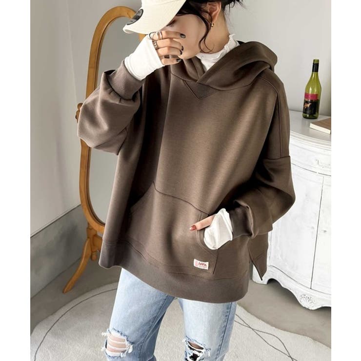 《JaVaジャバ コラボ》大人カジュアル。ダンボールニットリブパーカー[品番：WZ000004484]｜Classical Elf （クラシカルエルフ）のレディースファッション通販 ...