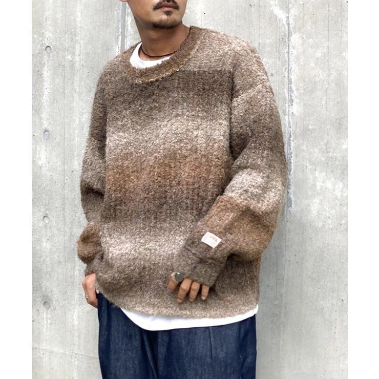 《Javaジャバコラボ》大人配色グラデーションクルーネックニット[品番：WZ000004860]｜Classical Elf Men（クラシカルエルフ メン）のメンズファッション通販 ...