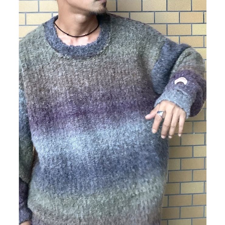 《Javaジャバコラボ》大人配色グラデーションクルーネックニット[品番：WZ000004860]｜Classical Elf Men（クラシカルエルフ メン）のメンズファッション通販 ...