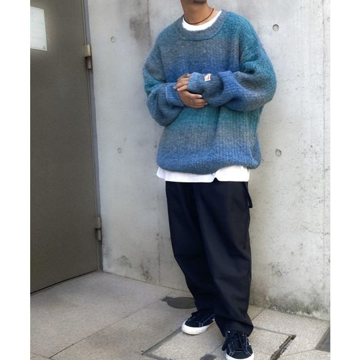 《Javaジャバコラボ》大人配色グラデーションクルーネックニット[品番：WZ000004860]｜Classical Elf Men（クラシカルエルフ メン）のメンズファッション通販 ...