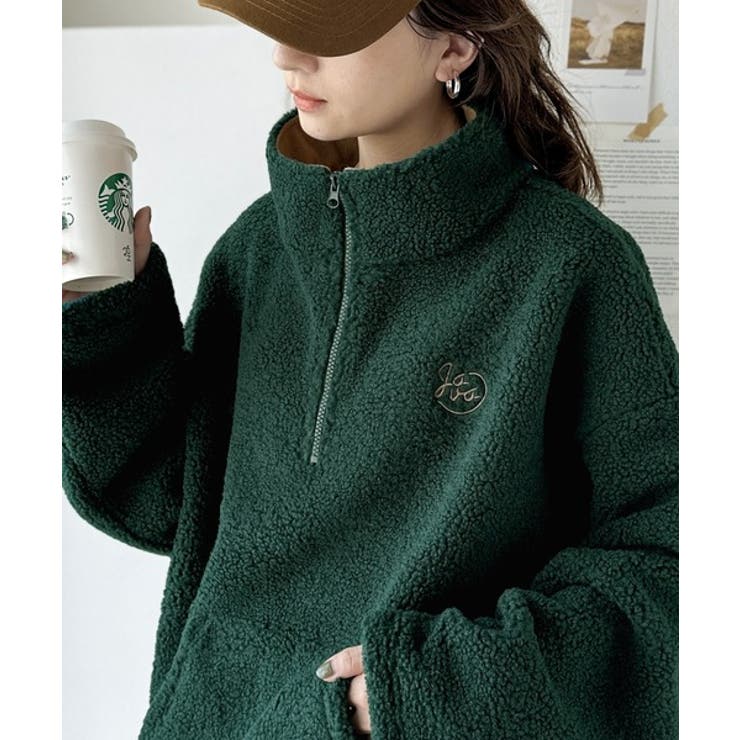 あったか素材でほっこり。JAVA刺繍ボアフリースハーフジップPO[品番：WZ000004754]｜Classical Elf （クラシカルエルフ）のレディースファッション通販｜SHOPLIST ...