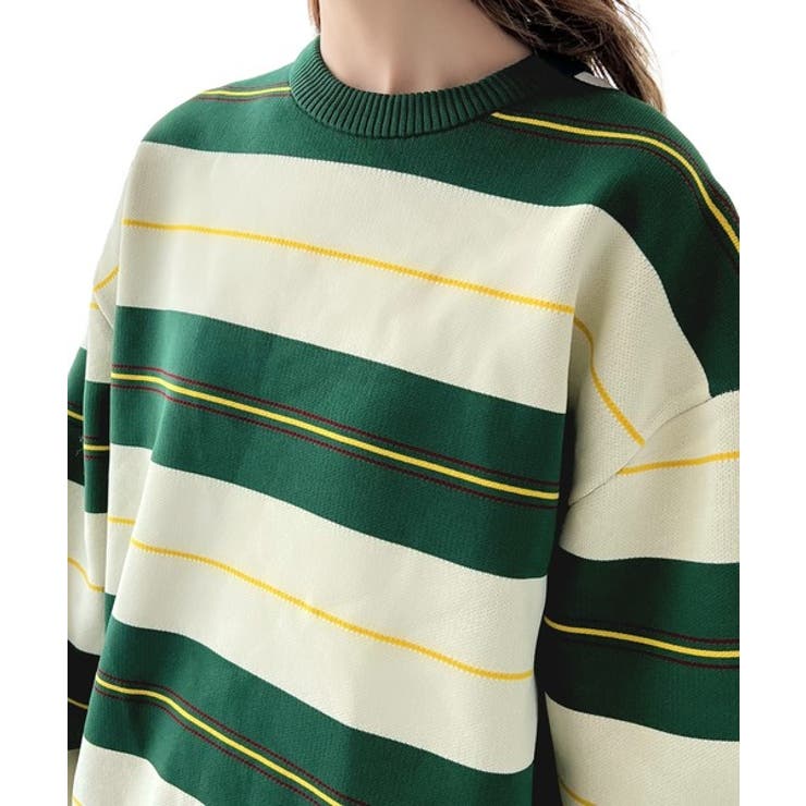 《JaVaジャバ コラボ》レトロ魅せ。マルチボーダーオーバーサイズニット[品番：WZ000004460]｜Classical Elf Men（クラシカルエルフ メン）のメンズファッション通販 ...