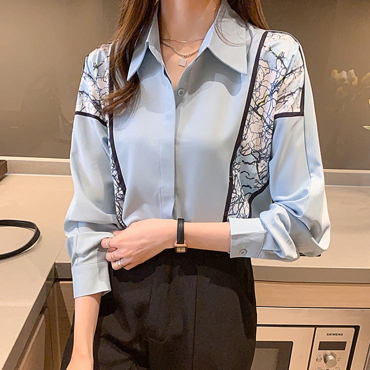 ブラウス 長袖シャツ オフィスブラウス[品番：COCW0005559]｜COCOMOMO（ココモモ）のレディースファッション通販 ...