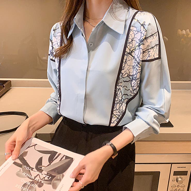 ブラウス 長袖シャツ オフィスブラウス[品番：COCW0005559]｜COCOMOMO（ココモモ）のレディースファッション通販 ...