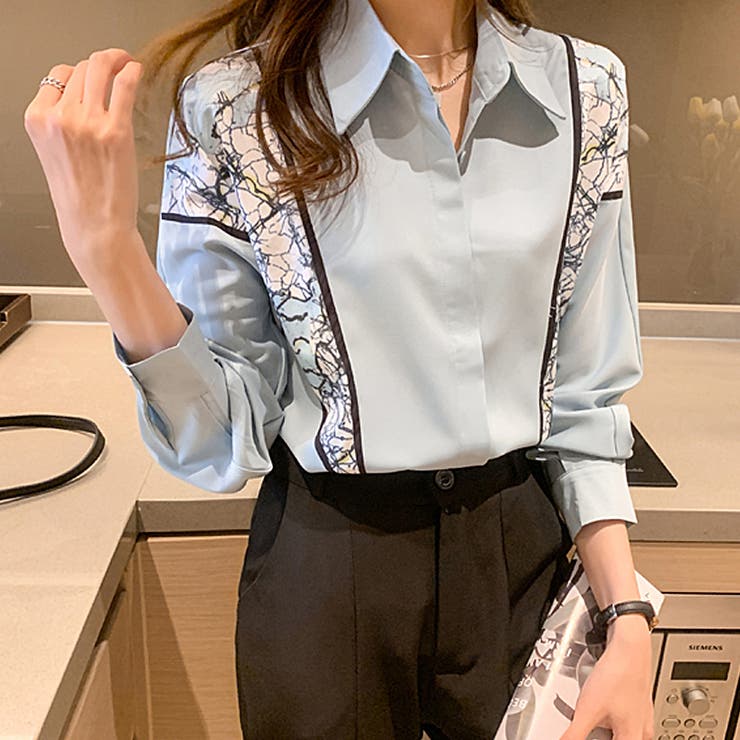 ブラウス 長袖シャツ オフィスブラウス[品番：COCW0005559]｜COCOMOMO（ココモモ）のレディースファッション通販 ...