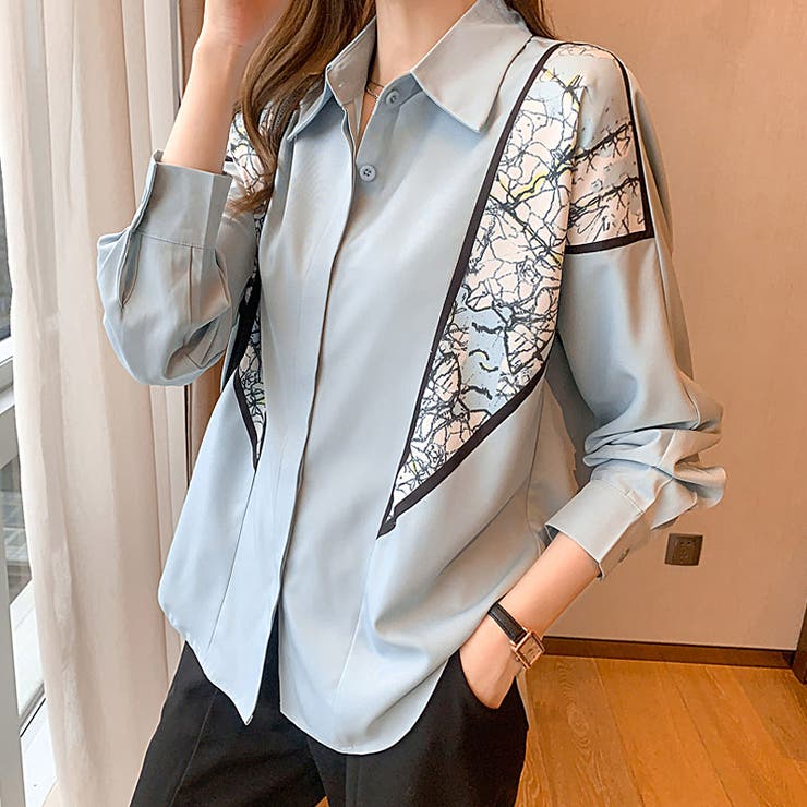 ブラウス 長袖シャツ オフィスブラウス[品番：COCW0005559]｜COCOMOMO（ココモモ）のレディースファッション通販 ...