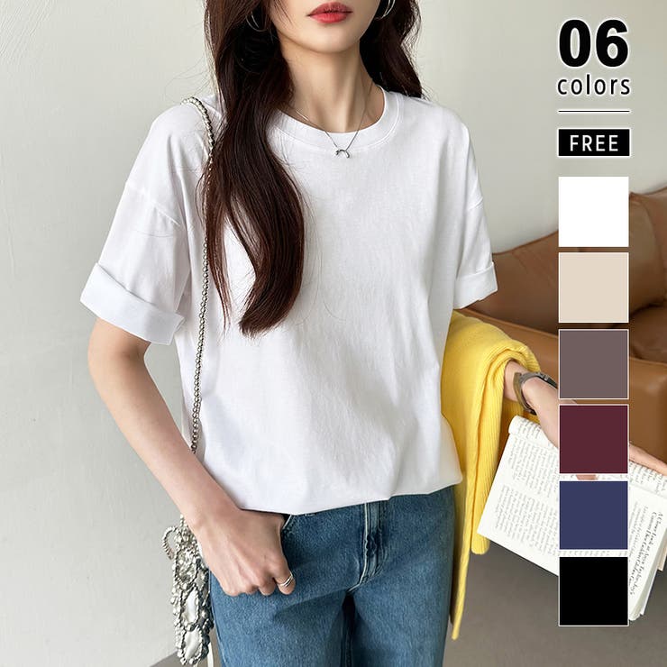 コットンTシャツ Tシャツ 綿100％[品番：COCW0006306]｜COCOMOMO（ココモモ）のレディースファッション通販｜SHOPLIST（ショップリスト）