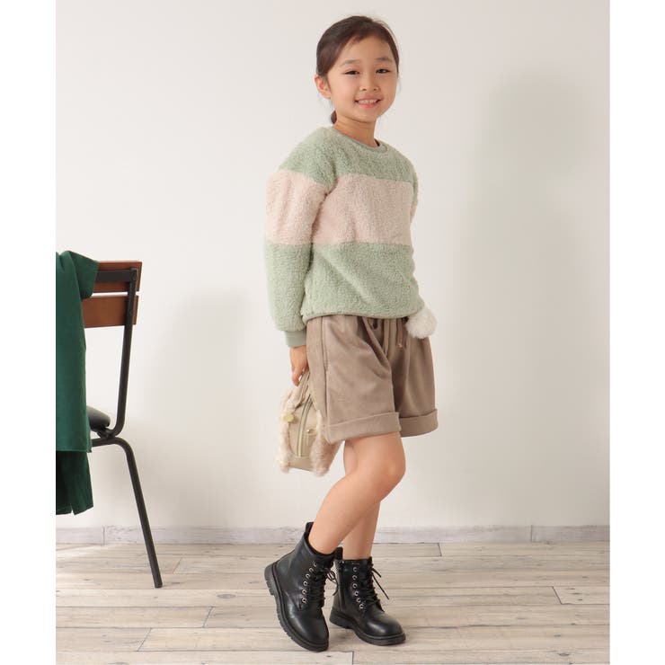 フェイクファー切り替えプルオーバー（120~160cm）[品番：IKAW0019515]｜ikka （イッカ）のキッズファッション通販｜SHOPLIST（ショップリスト）