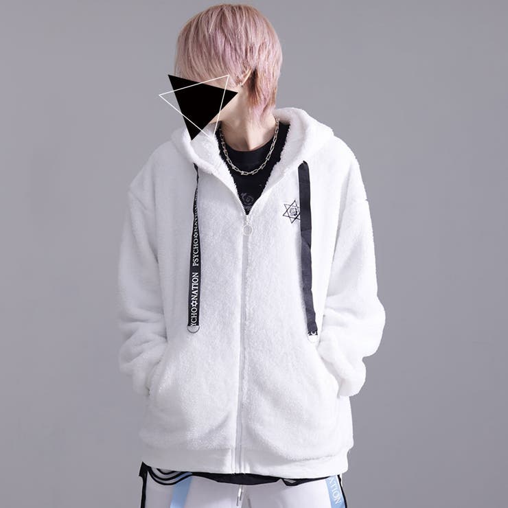 PSYCHO NATIONネコ耳ボアZIPパーカー 全3色[品番:PBIW0002464 PSYCHO NATIONネコ耳ボアZIPパーカー 全3色[品番:PBIW0002464