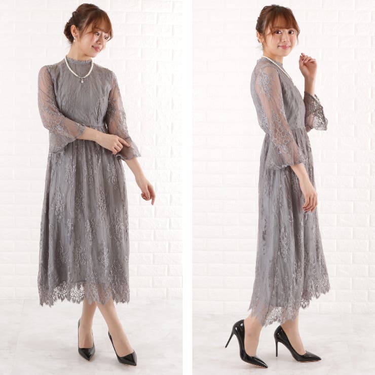 パーティードレス 総レース ワンピース[品番:LCLW0003108 パーティードレス 総レース ワンピース[品番:LCLW0003108