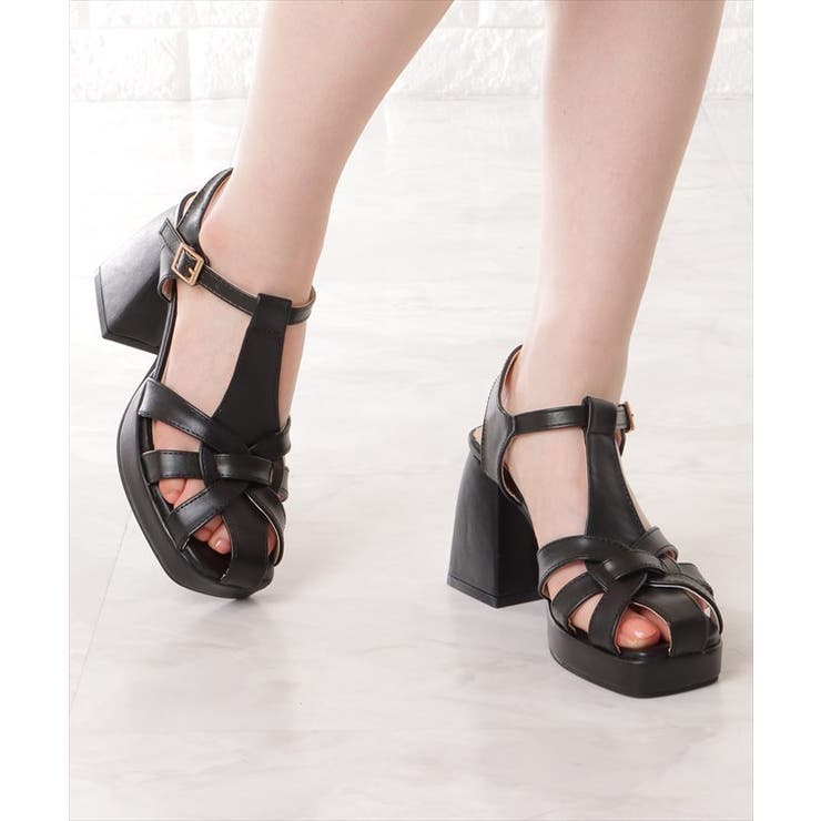 チャンキー ヒール バックストラップ[品番:LCLW0005857 チャンキー ヒール バックストラップ[品番:LCLW0005857