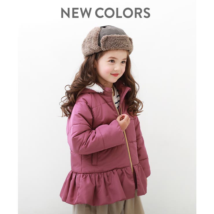 洗える ペプラム 中綿ジャケット[品番：VR000009526]｜devirock（デビロック）のキッズファッション通販｜SHOPLIST（ショップリスト）