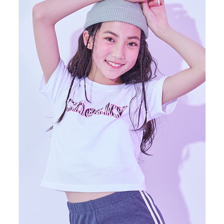 ガールズ クロップド丈 半袖Tシャツ[品番：VR000010385]｜devirock（デビロック）のキッズファッション通販｜SHOPLIST（ショップリスト）