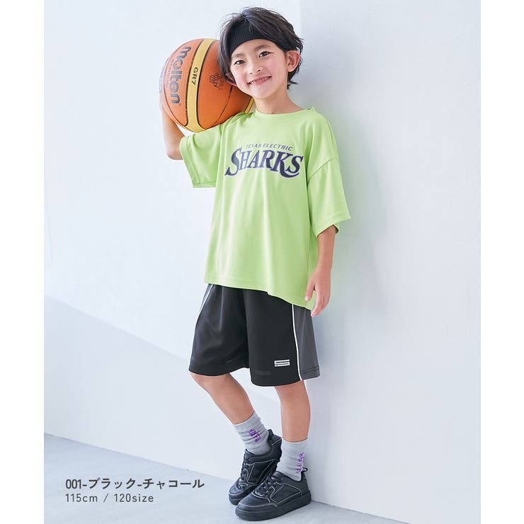 速乾 サラっとストレッチメッシュ 配色ハーフパンツ[品番 速乾 サラっとストレッチメッシュ 配色ハーフパンツ[品番