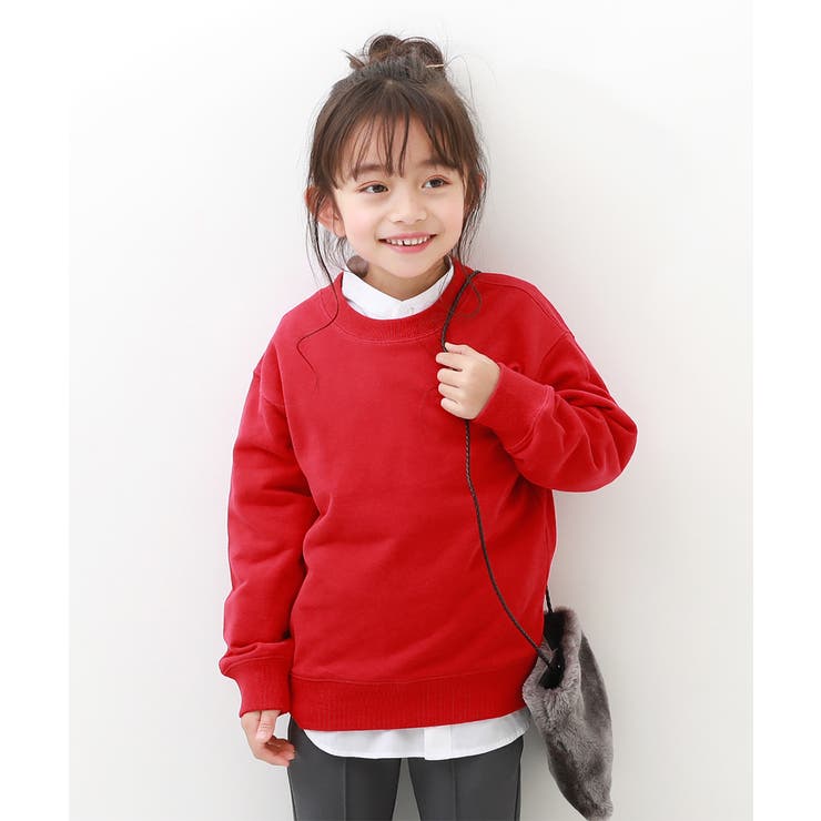 ソリッドカラー スウェットトレーナー 子供服[品番：VR000009569]｜devirock（デビロック）のキッズファッション通販｜SHOPLIST（ショップリスト）