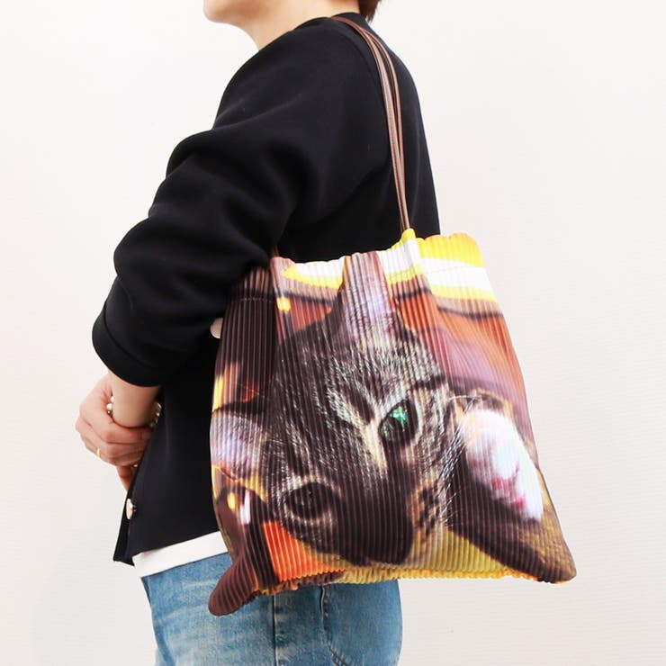 カシュカシュ cachecache / インクジェットプリーツトート[品番 カシュカシュ cachecache / インクジェットプリーツトート[品番