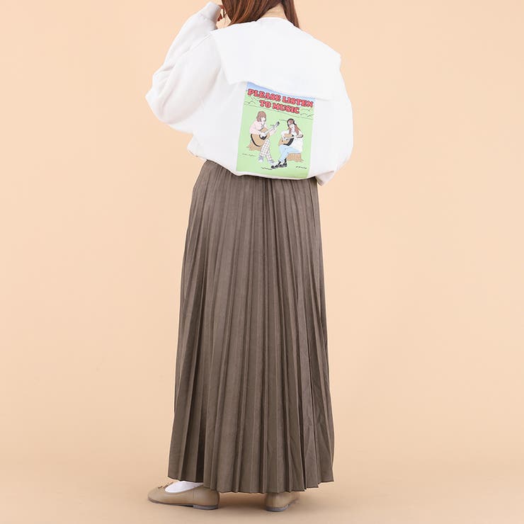 kutir】【kutir closet】フェイクスエードプリーツスカート[品番 kutir】【kutir closet】フェイクスエードプリーツスカート[品番