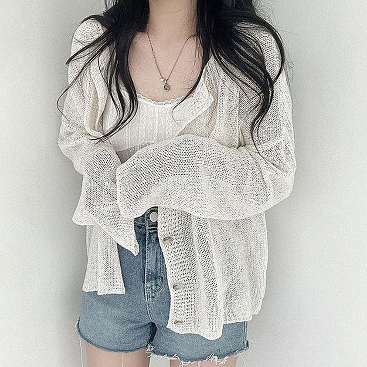 2WAYカーディガン【韓国ファッション】【春夏新商品】[品番：ZJ000020670]｜Girly Doll（ガーリードール）のレディースファッション通販｜SHOPLIST（ショップリスト）