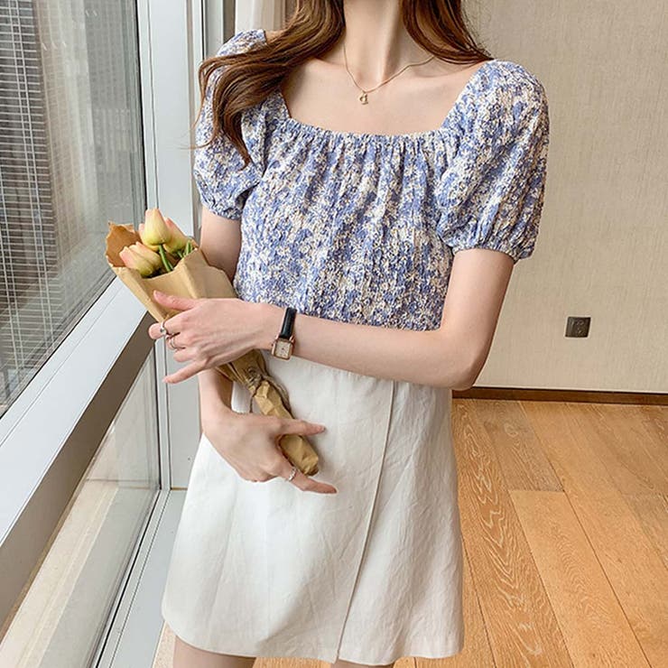 2wayパフスリーブブラウス【韓国ファッション】[品番：ZJ000017019]｜Girly Doll（ガーリードール）のレディースファッション通販｜SHOPLIST（ショップリスト）