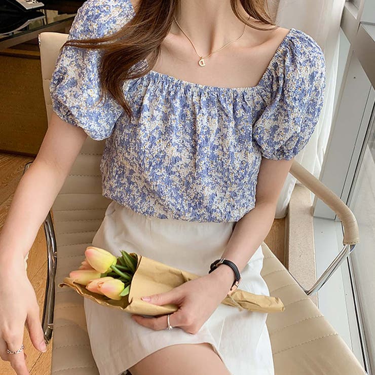 2wayパフスリーブブラウス【韓国ファッション】[品番：ZJ000017019]｜Girly Doll（ガーリードール）のレディースファッション通販｜SHOPLIST（ショップリスト）