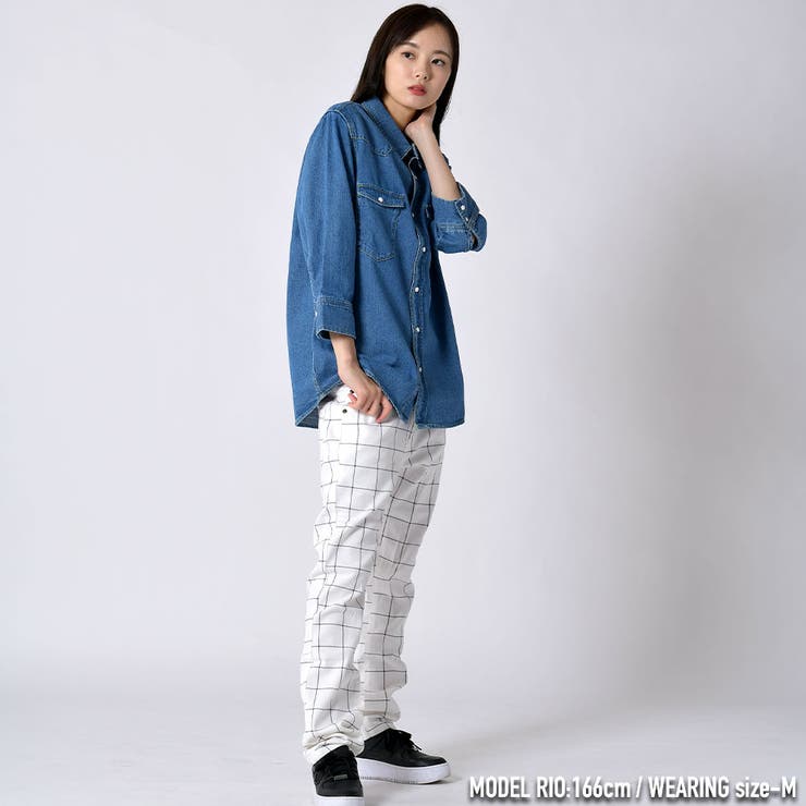 綿デニム7分袖シャツ メンズ デニムシャツ[品番：NFLM0000254]｜ENJOUEMEN（エンジョウメン）のメンズファッション通販｜SHOPLIST（ショップリスト）