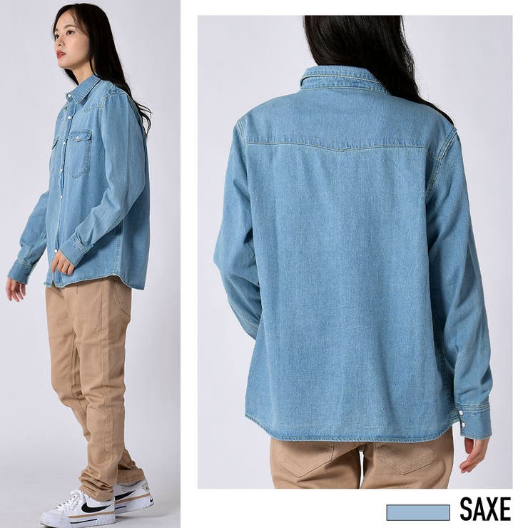 綿デニム長袖シャツ メンズ デニムシャツ[品番：NFLM0000253]｜ENJOUEMEN（エンジョウメン）のメンズファッション通販｜SHOPLIST（ショップリスト）