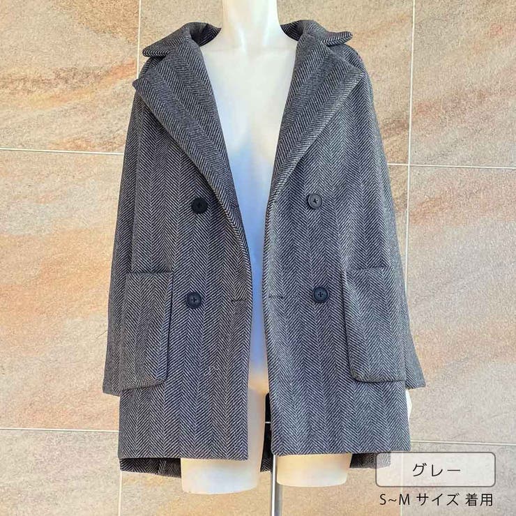 ヘリンボーン柄ハーフコート 2023 SS[品番:FSBW0000583 ヘリンボーン柄ハーフコート 2023 SS[品番:FSBW0000583