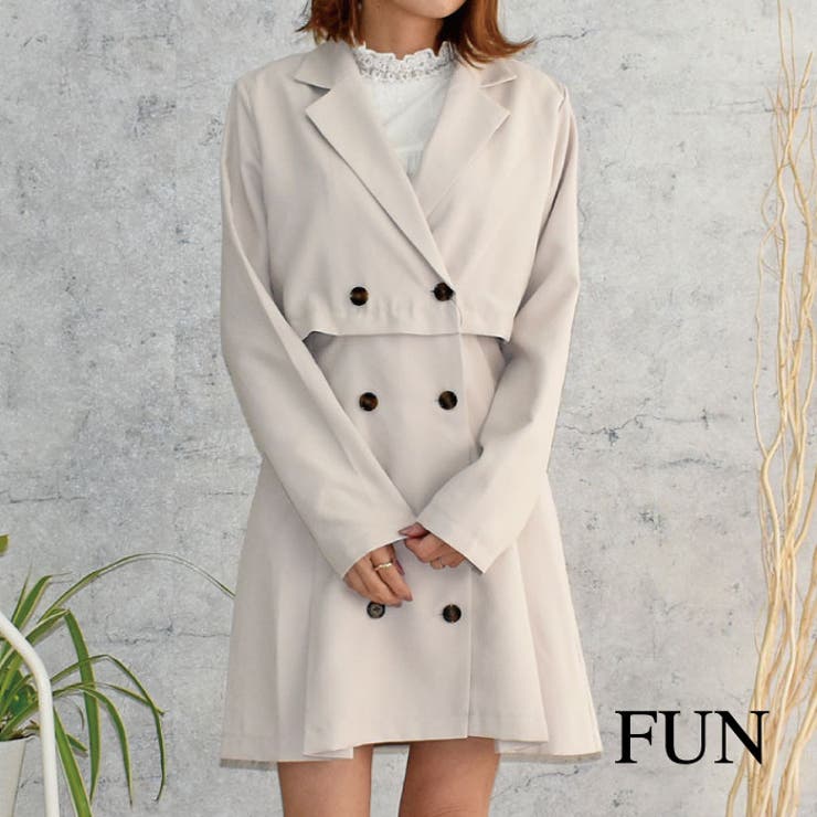トレンチフウミニワンピース[品番：TRNW0000243]｜FUN（ファン）のレディースファッション通販｜SHOPLIST（ショップリスト）