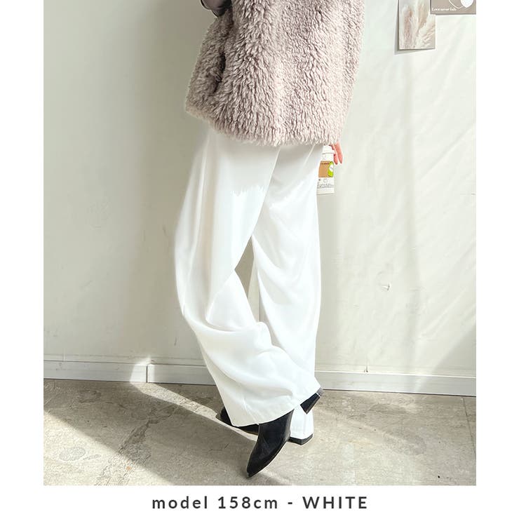 しなやかな落ち感と脚長効果抜群。ポケットデザインセンタータックスラックス[品番：FI000007970]｜futier land（フ ...