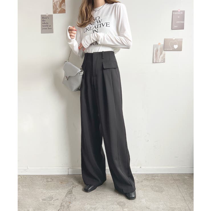 パンツ ワイドパンツ タック[品番：FI000007970]｜futier land（フューティアランド）のレディースファッション通販 ...