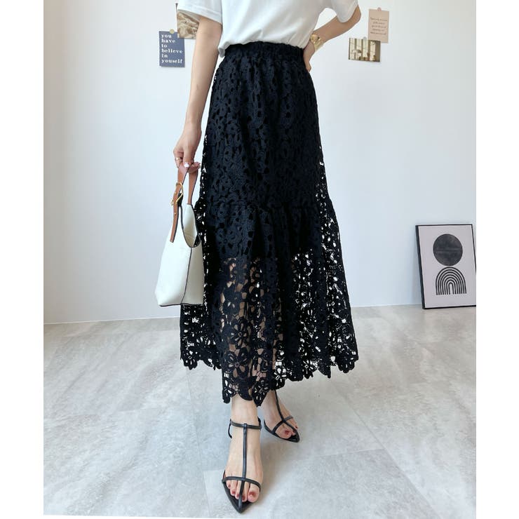 スカート フラワー フレア[品番：FI000008372]｜futier land（フューティアランド）のレディースファッション通販 ...