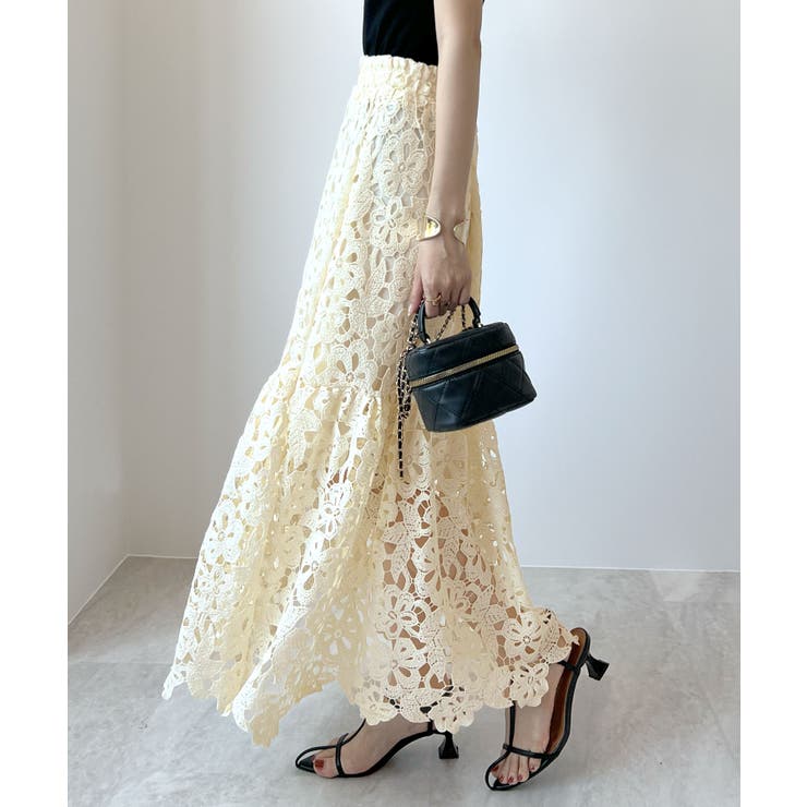 スカート フラワー フレア[品番：FI000008372]｜futier land（フューティアランド）のレディースファッション通販 ...