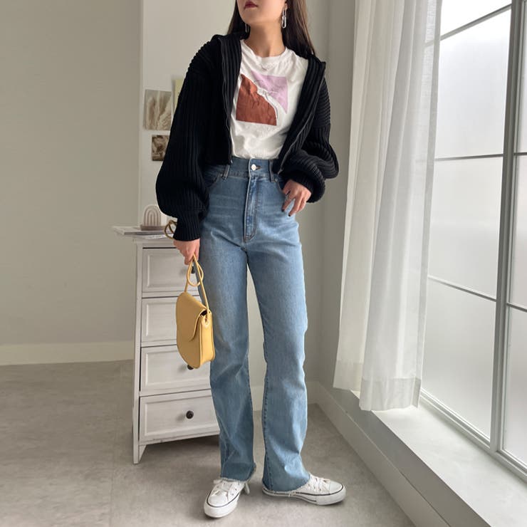 ショート丈ニットパーカー[品番：GERW0010545]｜GeeRA（ジーラ）のレディースファッション通販｜SHOPLIST（ショップリスト）