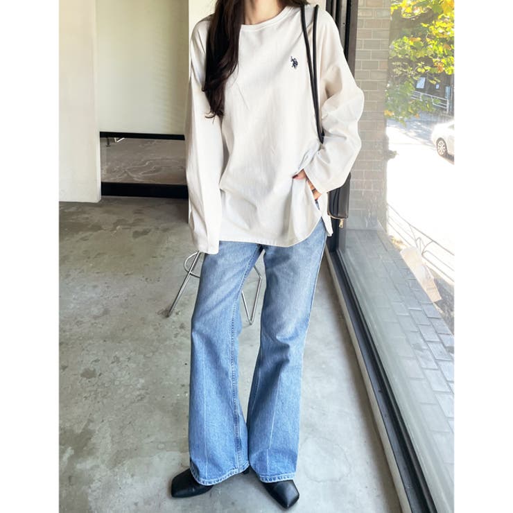 U.S. POLO ASSN.】オーバーサイズ刺しゅうロンT U.S. POLO ASSN.】オーバーサイズ刺しゅうロンT
