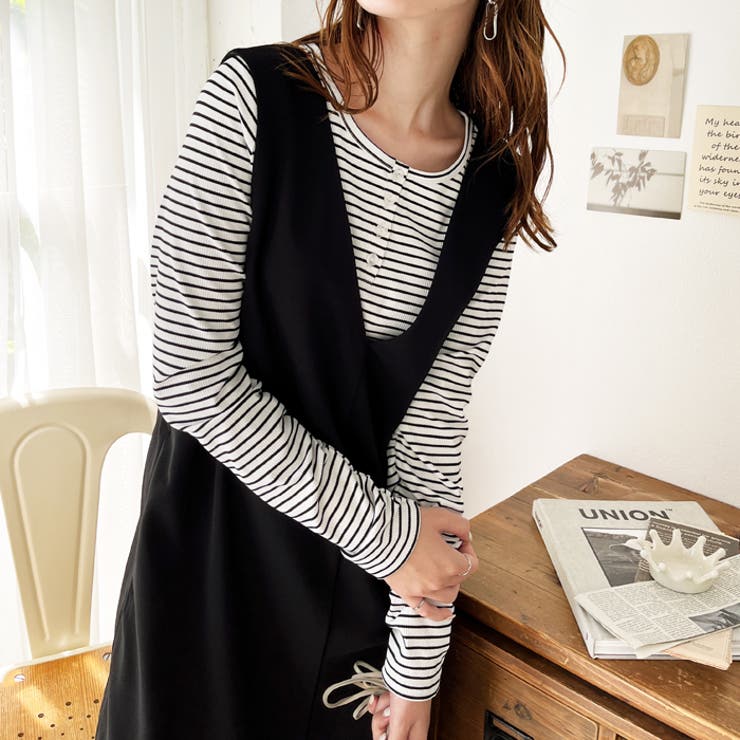 前後2wayヘンリーネックリブカットソー[品番：GERW0010430]｜GeeRA（ジーラ）のレディースファッション通販｜SHOPLIST（ショップリスト）