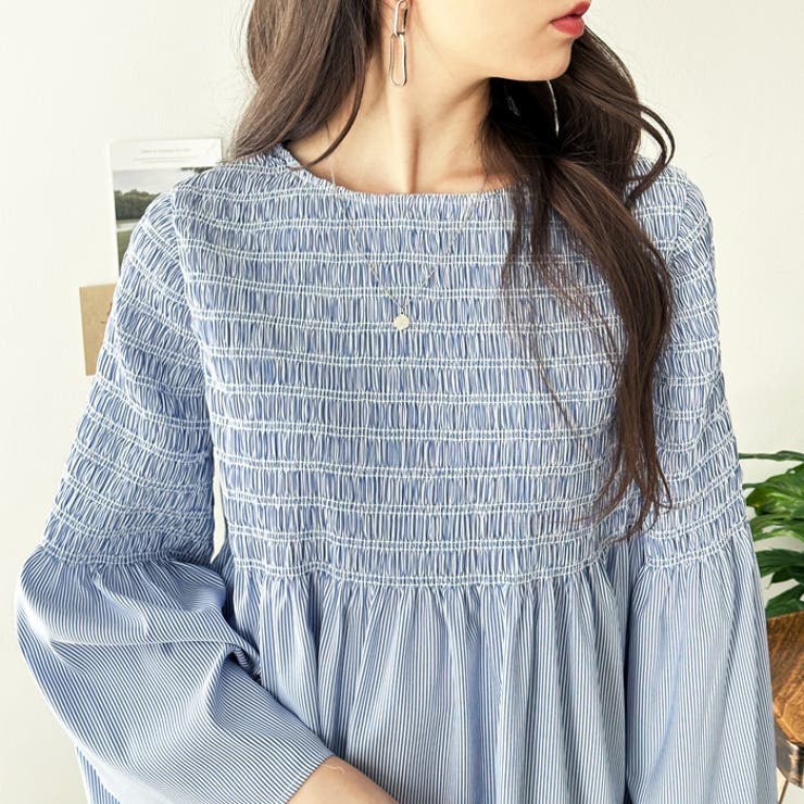 バックリボンシャーリングブラウス[品番：GERW0010591]｜GeeRA（ジーラ）のレディースファッション通販｜SHOPLIST（ショップリスト）