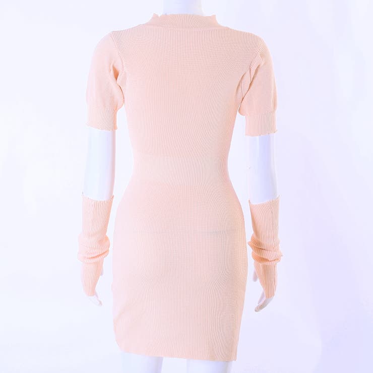 アームカバー付 サマーニットミニワンピース 10043[品番：XB000010387]｜G&L Style（ジーアンドエルスタイル）の ...