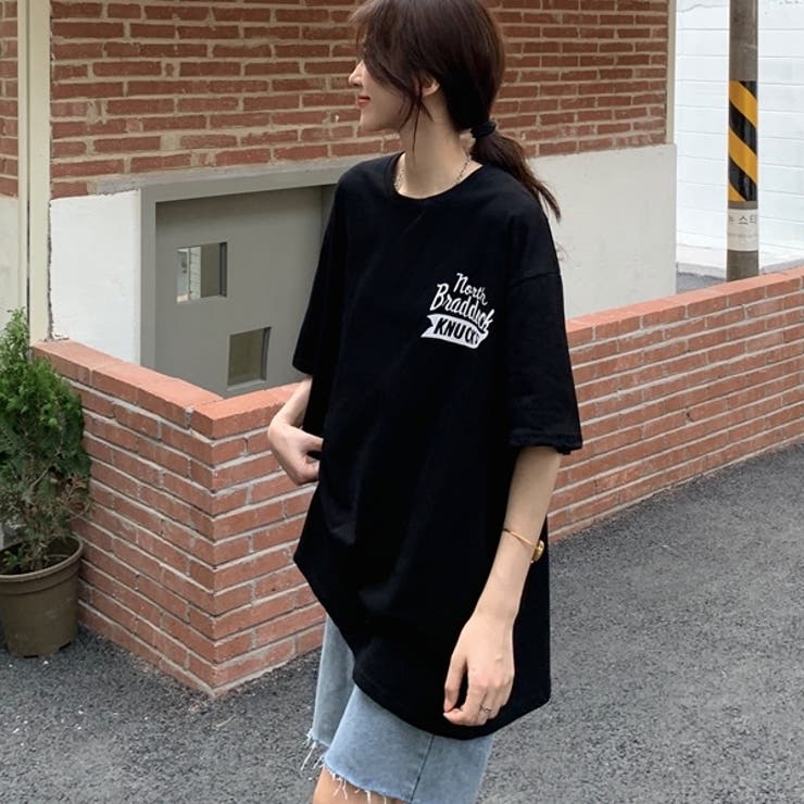 バックレタリングプリントTシャツ 10190[品番：XB000010465]｜G&L Style（ジーアンドエルスタイル）のレディース ...