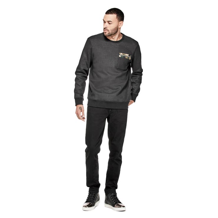 [GUESS] LOGAN COATED LACE UP CREW SWEAT[品番：GUEW0001920]｜GUESS【MEN】（ゲス）の ...