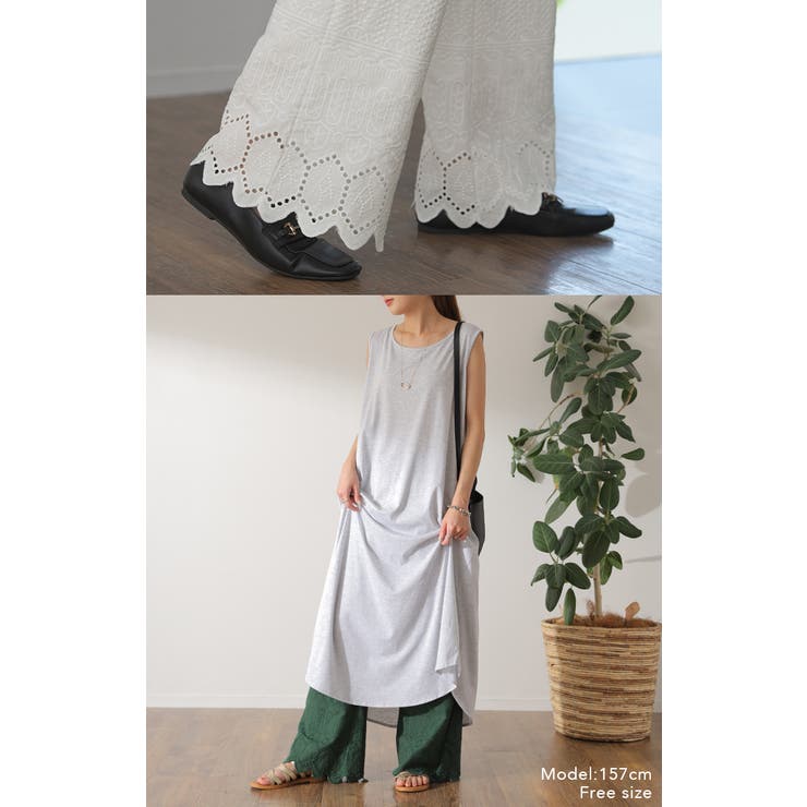 ペチパンツ 綿100% レディース レイヤード パンツ セミフレア ペチパンツ 綿100% レディース レイヤード パンツ セミフレア