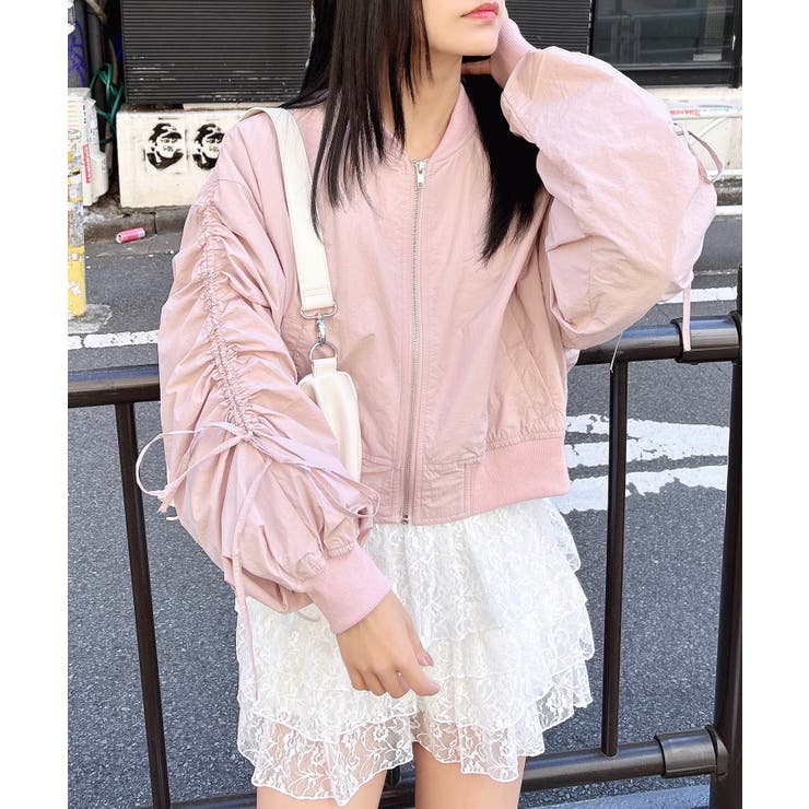 袖ドロストリボン付MA-1[品番：INGW0010643]｜INGNI （イング）のレディースファッション通販｜SHOPLIST（ショップリスト）