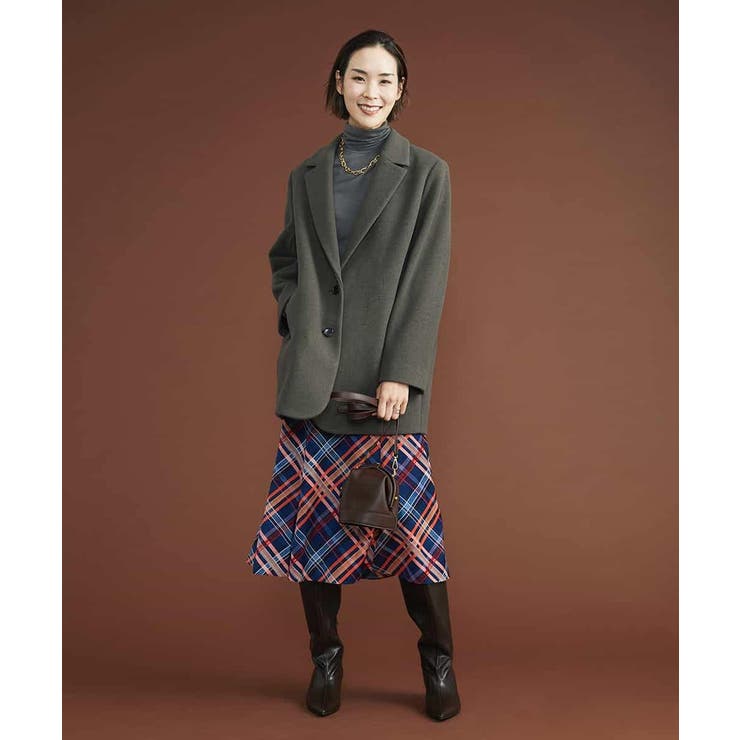 ネオンチェックフレアスカート（オリジナルプリント）[品番