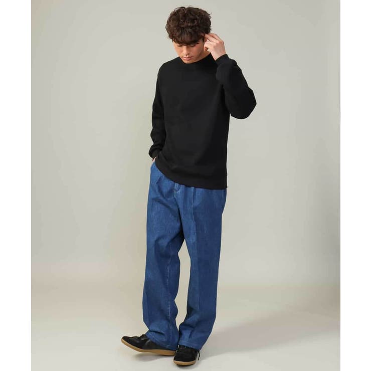 美シルエット】デニムワンタックワイドパンツ 15.8OZ[品番 美シルエット】デニムワンタックワイドパンツ 15.8OZ[品番