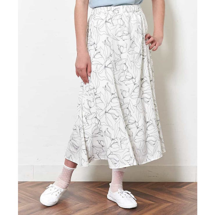 [140-150]サスペンダー付フラワープリントスカート[品番：ITKW0001272]｜a.v.v【KIDS】（アーヴェヴェ）のキッズ ...