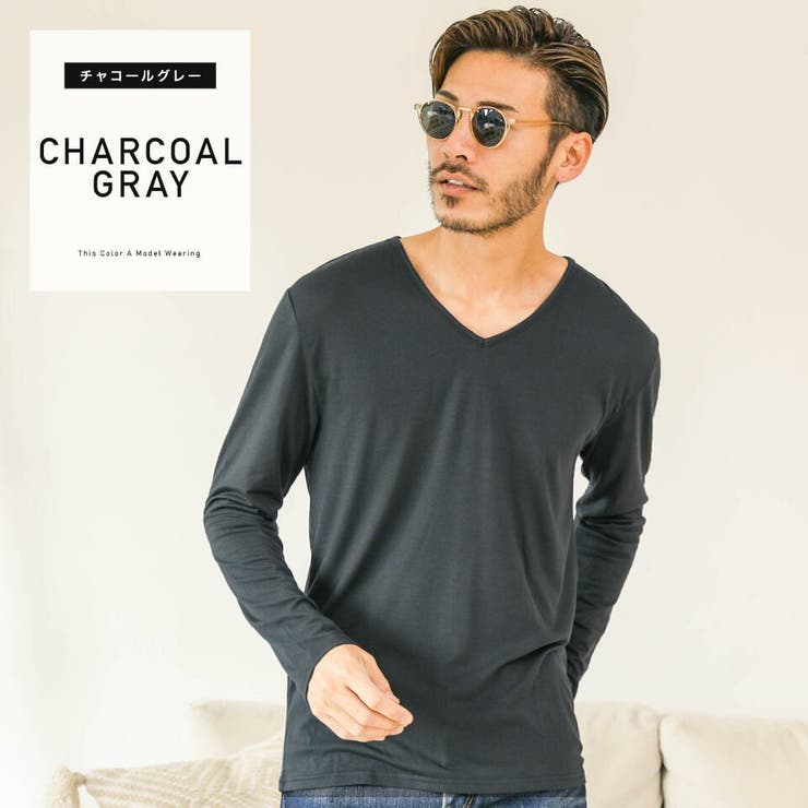 roshell(ロシェル)TRVネック長袖Tシャツ[品番：JG000013096]｜JIGGYS SHOP（ジギーズショップ）のメンズファッション通販｜SHOPLIST（ショップリスト）